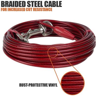 Китай Дополнительно длинным связь собаки нейлона 30 Фт заплетенная поводком стальная анти- ржавая вне привязывает продается