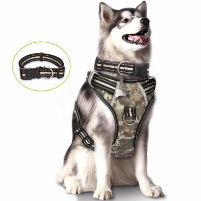 Chine Obstruez le harnais en nylon libre de chien aucune poignée de commande facile de Pul avec l'avant/agrafes arrières de laisse à vendre