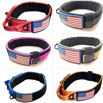 China High Safety Soft Nylon Dog Collar 3M Reflective Jacquard Neoprene Padded for sale