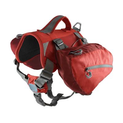 China Saddlebag Backpack Adjustable Dog Harness Oxford Hiking Camping Travel Pack for sale