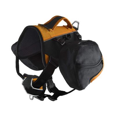 China Saddlebag Backpack Adjustable Dog Harness Oxford Hiking Camping Travel Pack for sale