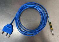 China 5000V 3000mm Blue Insulation Monopole Cable Assembly Wire Harness Anti Interference for sale