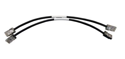 中国 RJ45 ギガビット,シールド 2P*28AWG 曲がったペア 黒 200MM ツーリング TCP ネットワークケーブル ハーネス 販売のため