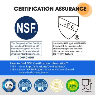 Cina Flusso nominale 0,5 gpm Fonte pura Ultra II Compatibile EPTWFU01 Filtro dell'acqua frigorifero in vendita