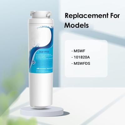China Substituição do filtro de água do frigorífico MSWF para G/E SmartWater 101821B 101820A Embalagem de 3 à venda