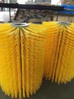 China Nylon Fruit Vegetable Cleaning Roller Brush Custom Size 100mm Diameter for sale