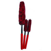 China Bendable Soft Car Detailing Wheel Brush Set 3 Pack Scratch Free Microfiber for sale