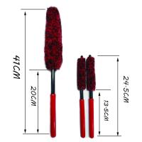 China Bendable Soft Car Detailing Wheel Brush Set 3 Pack Scratch Free Microfiber for sale