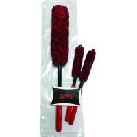 China Bendable Soft Car Detailing Wheel Brush Set 3 Pack Scratch Free Microfiber for sale