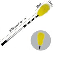 China Stretchable Rain Gutter Cleaning Brush 4m Long 100mm Wide PP Bristles Aluminum Pole for sale