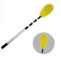 China Stretchable Rain Gutter Cleaning Brush 4m Long 100mm Wide PP Bristles Aluminum Pole for sale