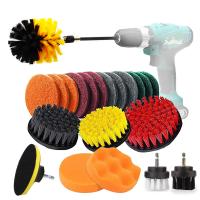 China 22pcs Drill Brush Attachments Set Scrub Pads Sponge Power Scrubber Brush Custom Size for sale