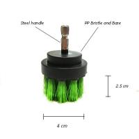China 4cm Nylon Electric Drill Cleaning Brush Durable PP Handle for Industrial Cleaning for sale