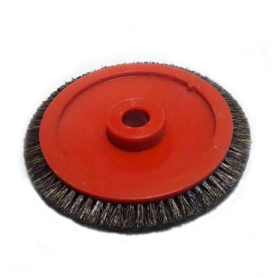 Cina Cavo di nylon dell'ottone della spazzola 159mm della ruota dei capelli del maiale per la macchina tessile in vendita