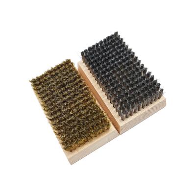 Cina Faggio di legno del cavo del carbonio della spazzola metallica di acciaio inossidabile della base 11cm in vendita