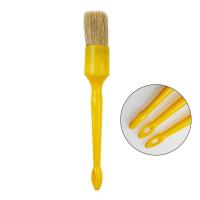 China 5PCS Pig Bristle Car Detailing Brush Set with Solid Plastic Handle 5 Sizes for sale