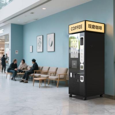 China Smart All In One Coffee Milk Tea Dispenser QR Pay Fast Making Hot Cold Dual Mode For Public Locations for sale
