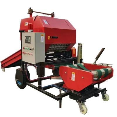 China Agricultural Straw Bale Machine Feed Storage Briquette Machine Round Bale Wrapping Integrated Silage Baler for sale