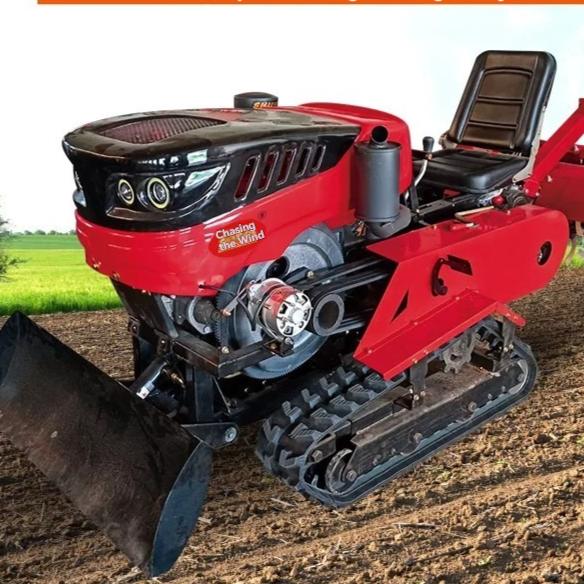 Quality New Agricultural Crawler Tractor Rotary Tiller Dry Land Paddy Mini Cultivator Ditching Machine for sale