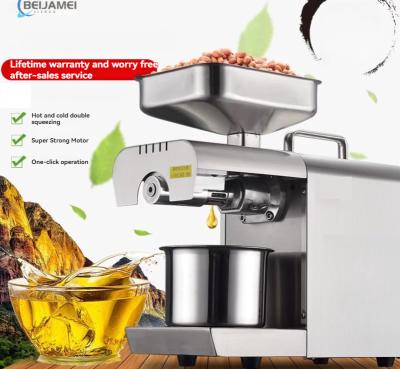 China Stainless Steel Automatic Oil Press Small Home Use Equipment For Peanut Sesame And Tea Seed for sale