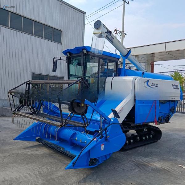 Quality Multifunctional Agricultural Combine Harvester For Rice Wheat Corn High Power With Grain Tank for sale