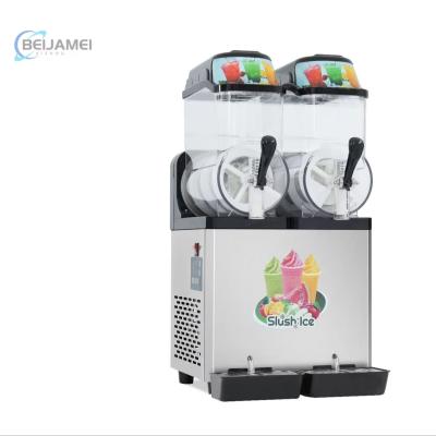 China Commercial Dual Cylinder Snow Mud Machine, Juice Cold Drink Ice Sand Snow Mud Machine for sale