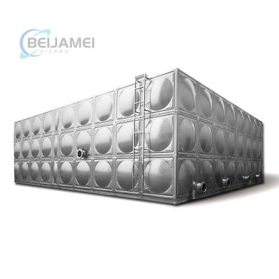 China Customizable Stainless Steel Water tank 304 Rectangular Fire Insulation Circular Household Water Storage Thickened for sale