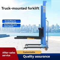 China Electric Truck Mounted Forklift 0.5t1t Manual Push Tool  Loading Unloading Automatic Loading Unloading Hydraulic Stacker for sale