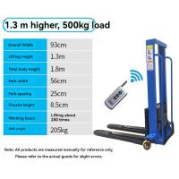 China Electric Truck Mounted Forklift 0.5t1t Manual Push Tool  Loading Unloading Automatic Loading Unloading Hydraulic Stacker for sale