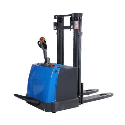 China Customizable 2t Fully Automatic Hydraulic Stacker Forklift 1t Small Lifting Stacking Forklift Loading Unloading for sale
