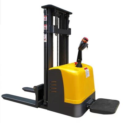 China Standing Driving Forward Moving Electric Forklift 1t1.5t2t Fully Electric Stacker Forward Moving Small Insertion Truck for sale