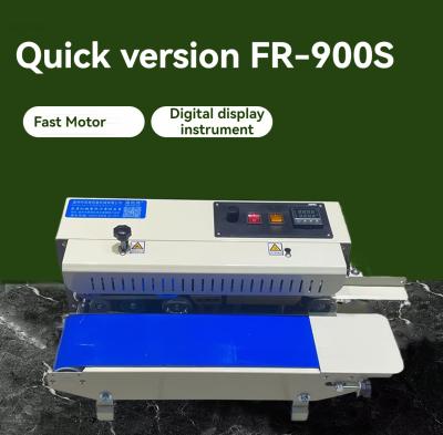 China Commercial Continuous Band Sealer FR-900 - 6-12mm Seal Width, Works with Plastic, Foil & Snack Packaging for sale