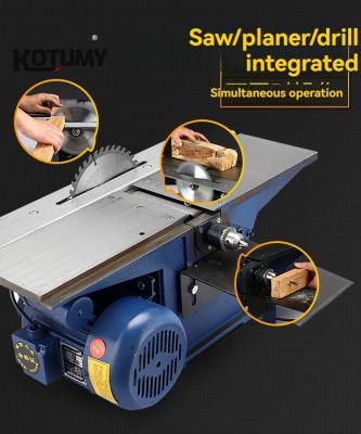 China Professional 3-in-1 Wood Planer & Saw Machine - 120mm Planing Width, Plug-in Power, for Home & Industrial Projects for sale