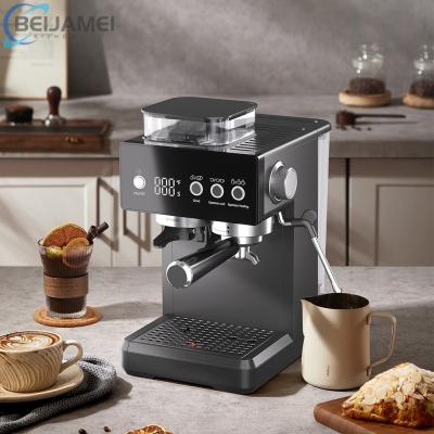 China Grinding All-in-one Room Temperature Cold Extraction Milk Frothing Italian Semi-automatic Coffee Machine for sale