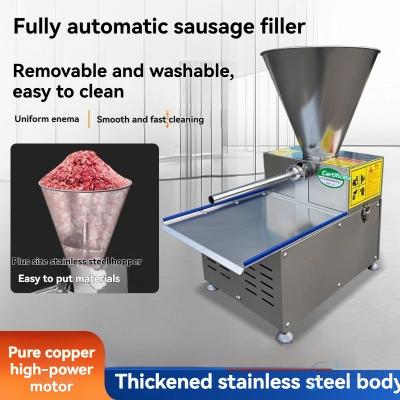 China Stainless Steel Full-Automatic Sausage Filler Commercial Electric for Sausage Salami Red Sausage for sale