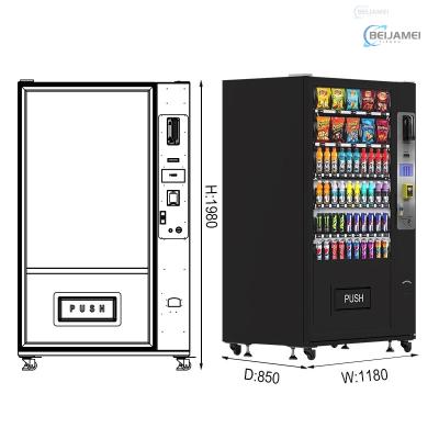China Commercial Use Snack Beverage Vending Machine Compressor Cooling Multiple Options (QR Code/Coin) ADA Compliant for sale