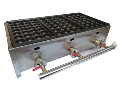 China 40MM Octopus Ball Baking Machine Commercial LPG Gas Takoyaki Maker 3 Plates Grill for sale