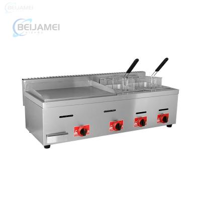 China New Commercial Gas Grill Blast Furnace Oven Combination Machine Easy To Operate Large Capacity Iron Plate Burning Equipment for sale