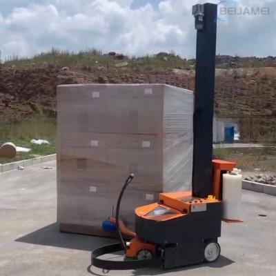 China Intelligent Self-propelled Film Wrapping Machine Pre-stretch 1:3 - 8h Continuous Work for sale