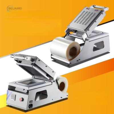 China Food Containers Sealing Machine 20*14cm Plastic Meal Prep Container Box Heat Sealing Packaging Machine for sale
