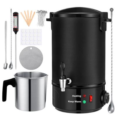 China 8L Stainless Steel Wax Melter Electric Wax Melting Pot Candle Making 9-Stage Temperature for sale
