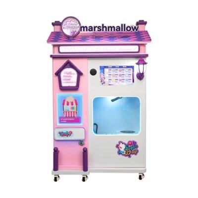 China Commercial Electric Cotton Candy Automatic Manufacturing Vending Machine, Large Animation Cotton Candy Manufacturing House for sale