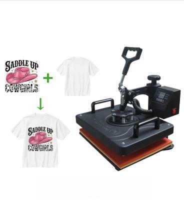 China 5-in-1 Combo Flat Heat Transfer Machine Printing Machine a Heat Press Machinefor Printing on Clothes Hat Pieces for sale