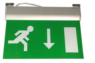 China Maintained Double Sided Battery Powered Emergency Aluminum Exit Sign for sale