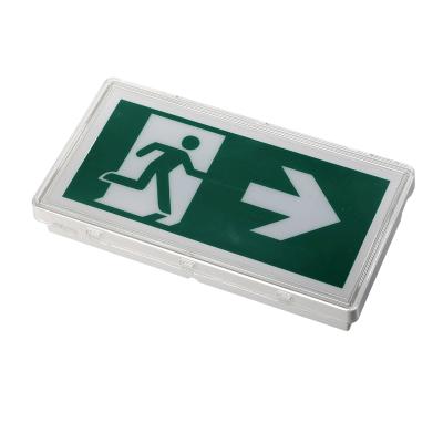 China IP65 Rated LED Exit Sign with 3 Hours Emergency Time and Ni-Cd Battery Operated Emergency Exit Light for sale