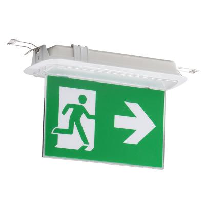 China Ceiling Recessed LED Emergency Light and Exit Sign Light with Ni-Cd Battery, 3-Year Warranty, and 6500K Cold White LED for sale