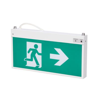 China Ceiling Mounted LED Exit Light with 3.6V Ni-Cd Battery and 3-Year Warranty Emergency Exit Sign for sale