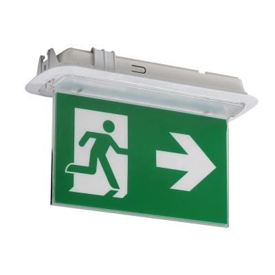 China LED Double Sided Emergency Exit Sign with 3 Hours Operation Ni-Cd Battery and Fire-retardant ABS Casing for sale