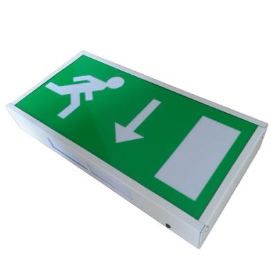 China Indoor Steel Casing LED Running Man Exit Sign Wall Surface Maintained Operation for sale