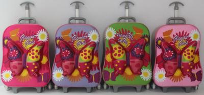 China los niños de EVA de 6 pulgadas viajan carretilla rodada de los niños de la maleta de la carretilla de las muchachas del modelo del arco de los bolsos 3D en venta